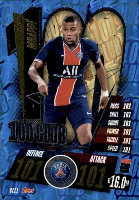 MATCH ATTAX 2020/21 Kylian Mbappe 100 101 Hundred Club No Cl11 £14.00 ...