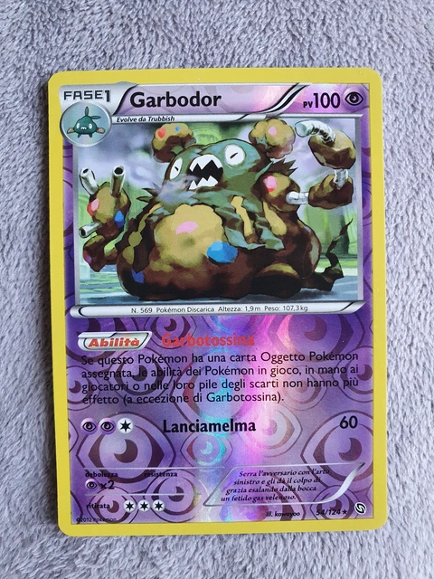 PAPIER POKEMON GARBODOR 54/124 Rare Reverse Set Lignée des Dragon Ita ...