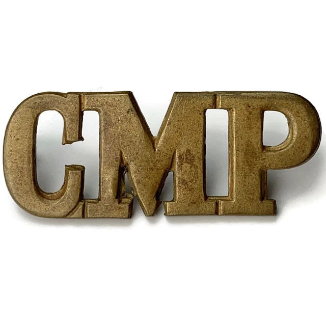 INSIGNE ORIGINAL DU Corps de police militaire CMP épaule royale titre ...