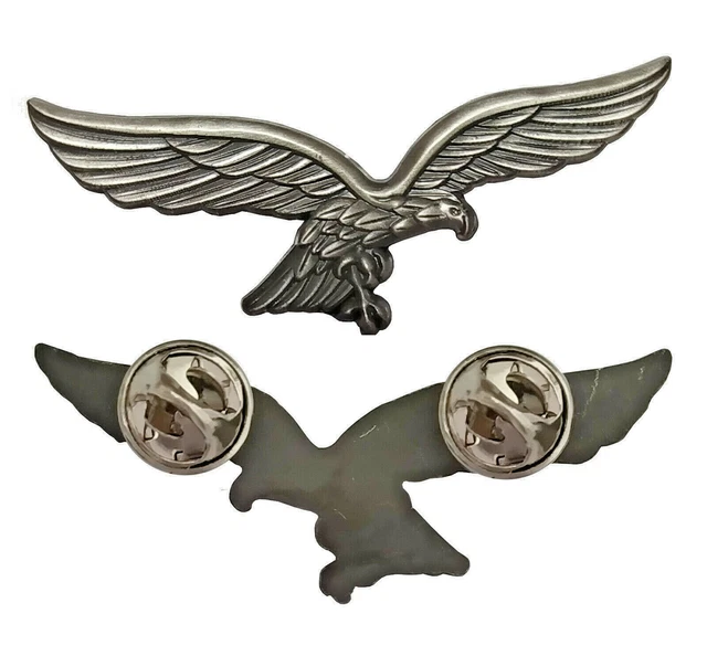 LUFTWAFFE EAGLE PIN (silver) | sovereign eagle Wehrmacht ace beam cross ...