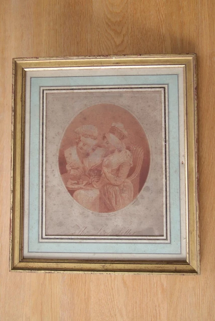 TABLEAU ANCIEN GRAVURE dessin The Love Letters W. DICKINSON Excudit- A ... TABLEAU ANCIEN GRAVURE dessin The Love Letters W. DICKINSON Excudit- A ...