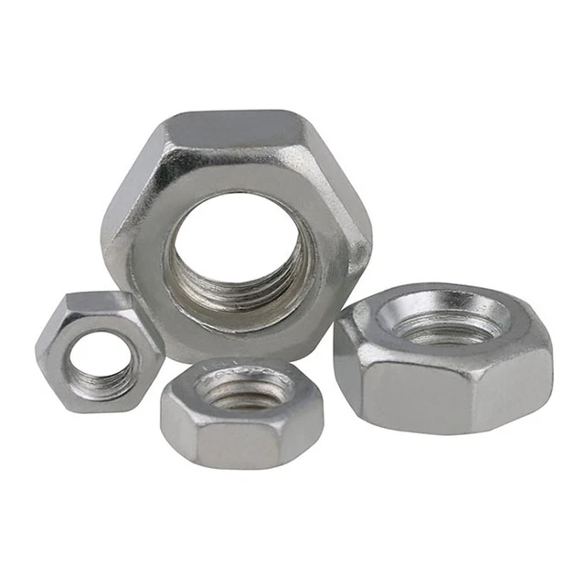 M2 M2.5 M3 M3.5 M4 M5 M6 M8 M10 M12 Hexagon Nuts Zinc-Plated Hex Full Nut DIN934 EUR 1,49 ...