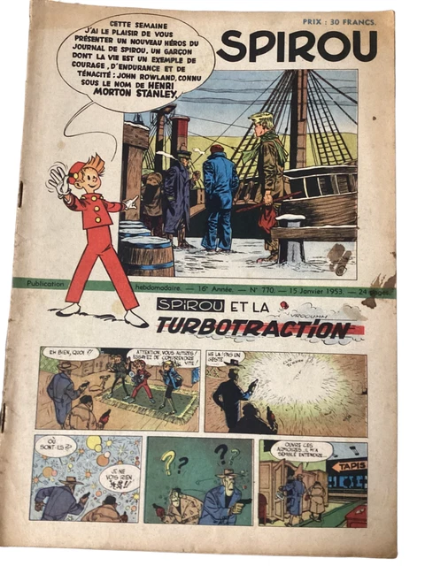 ANCIENNE REVUE SPIROU Vintage Bande Dessinée Livre Pas Lucky Luke Astérix 1953 EUR 4,00 ...