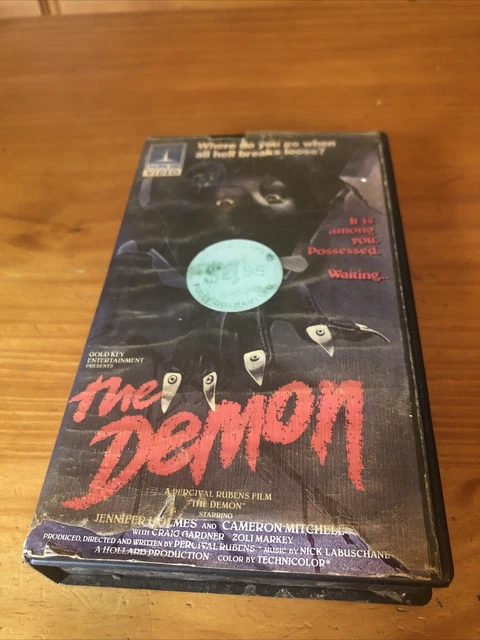 THE DEMON HORROR VHS SUPER RARE CAMERON MITCHELL OBSCURE SLASHER THORN ...