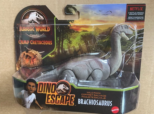 MATTEL JURASSIC WORLD Camp Cretaceous Dino Escape Brachiosaurus Wild ...