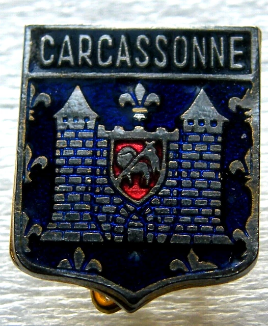 ANCIEN INSIGNE BLASON Badge Epingle Emaille Carcassonne EUR 15,00 - PicClick FR