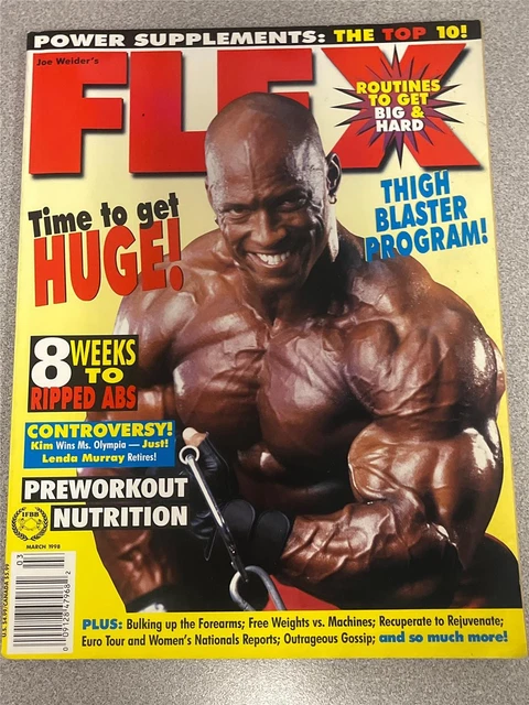 FLEX BODYBUILDING MUSCLE magazine SHAWN RAY/Kim Chizevsky poster 3-98 £ ...