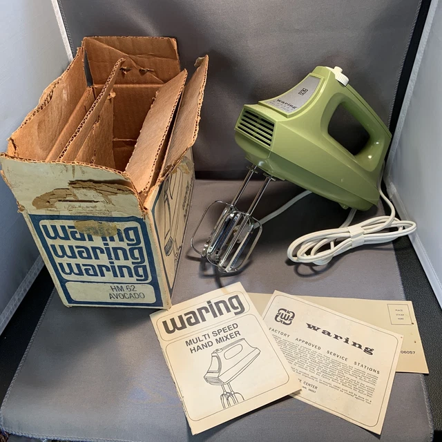 VINTAGE WARING 6 Speed Solid State Hand Mixer Kitchen Ware Original Box ...