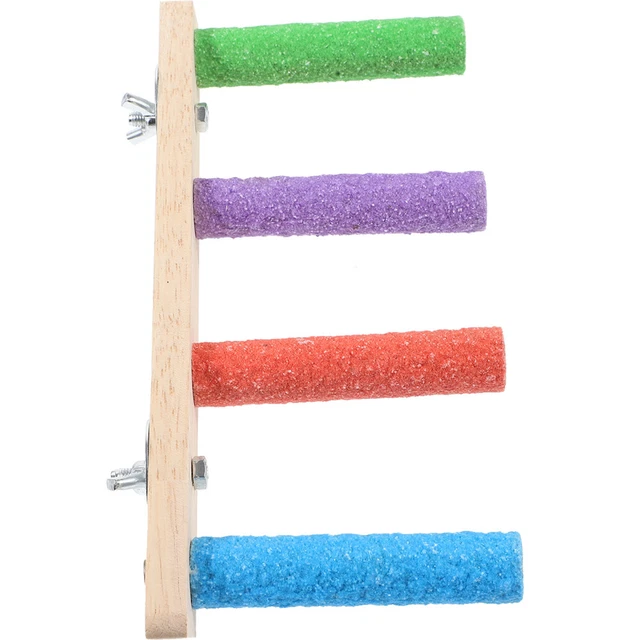 PARROT STAND ADJUSTABLE Bird Ladder Perch Cockatiel Cage Hanging ...