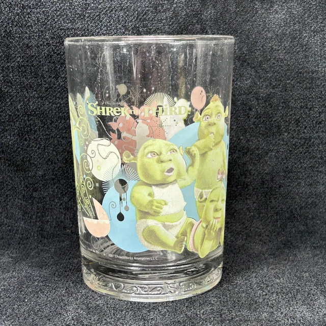 MCDONALDS SHREK THE THIRD Glass Cup Shrek DreamWorks c.2007 £6.73 ...