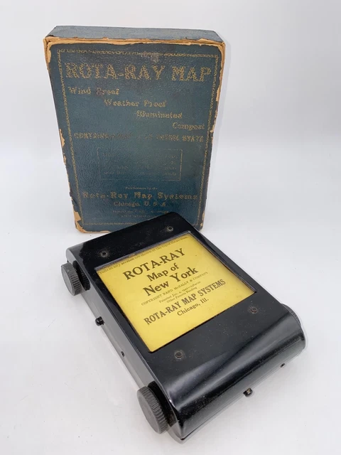 VINTAGE 1920S ROTA-RAY Scrolling Map of New York State 1921 £73.44 ...