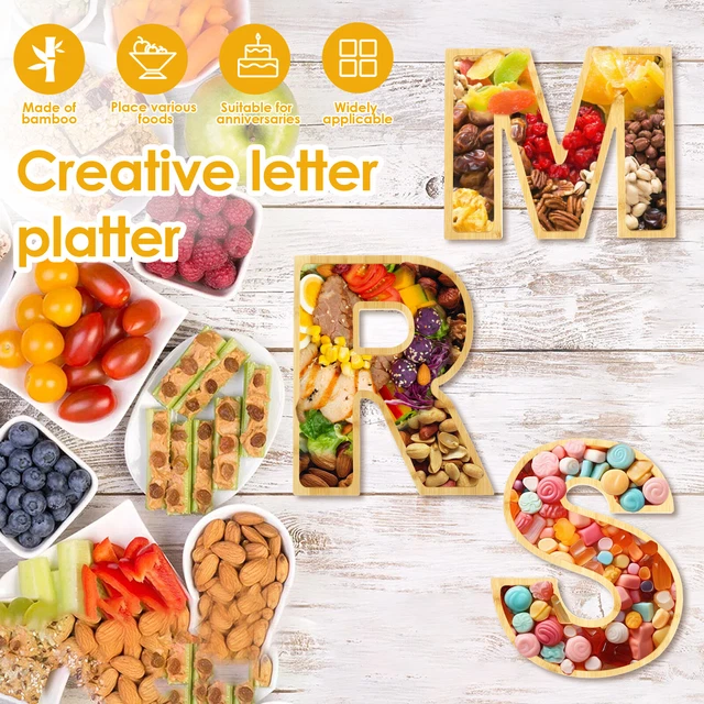 CHARCUTERIE LETTERS FILLABLE Alphabet Food Platter Fillable Snack Tray ...