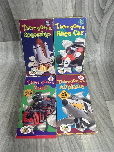 THERE GOES A Train VHS Lot of 4 Race Car Train Airplane Spaceship Rare ...