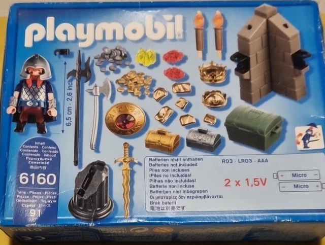 PLAYMOBIL KNIGHTS 6160 Medieval Dwarf Castle Treasure Fortress - With ...