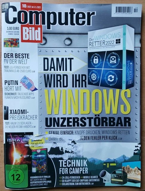 COMPUTER BILD MAGAZIN Mai Nr. 10 2022 Windows Camper Technik LG TV OLED ...