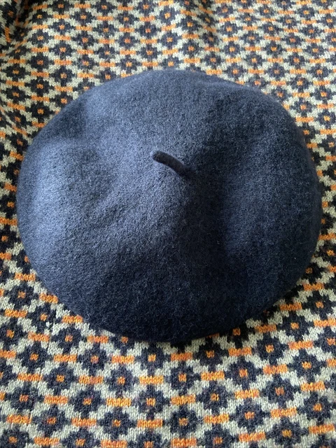 NAVY 70% WOOL Beret French Cap Hat £9.99 - PicClick UK