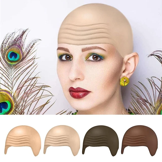 NYLON HALLOWEEN SKULL Wig Cap Bald Head Wig Cap Costume Accessory $15. ...