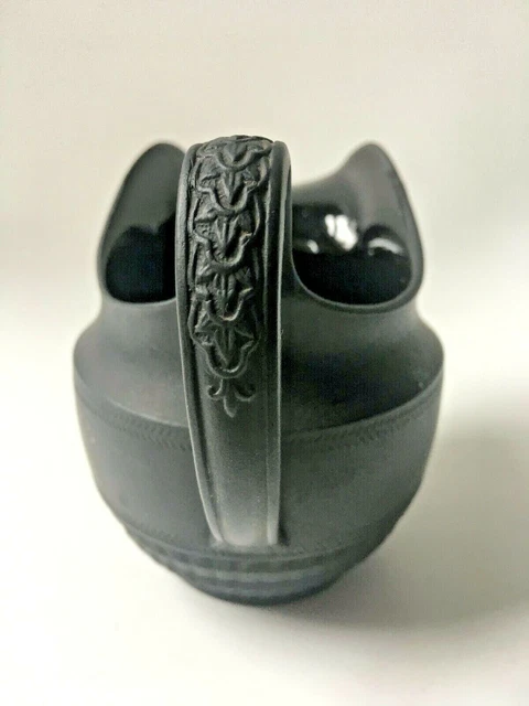 ANTIQUE BLACK BASALT Creamer Jug Striking Shape Wedgewood ? Turner ...