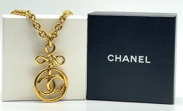 COLLIER ROND AUTHENTIQUE Chanel Coco Chienowa 93P avec boîte RB120013 ...