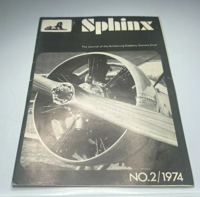 SPHINX THE Armstrong Siddeley Owners Club Magazine issue 2 1974 £6.48 - PicClick UK