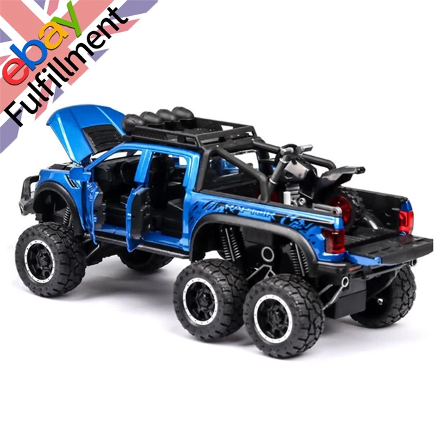FOR FORD RAPTOR F-150 Pickup Truck Offroad Pull Back Vehicle 1/24 Model ...