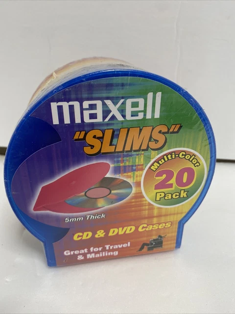 MAXELL CD-355 MULTI-COLORED Slim Cd/dvd Clamshells (maxell Cd355 ...