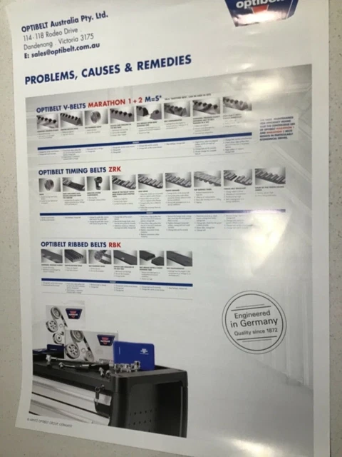 OPTIBELT DRIVE FAN Belt Tensioner Official Poster,Holden Patrol ...