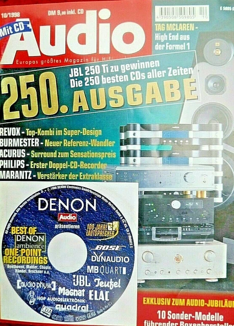AUDIO 10/98,REVOX EXCEPTION E 426, 460,450,Acurus Act 3,Bonsai Ideal Se ...