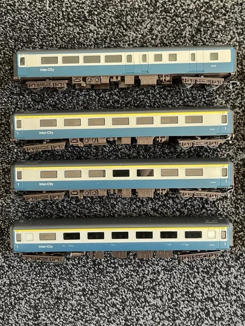 AIRFIX OO GAUGE BR Blue Grey intercity Mk2 Coaches x 7 & 1 spare black ...
