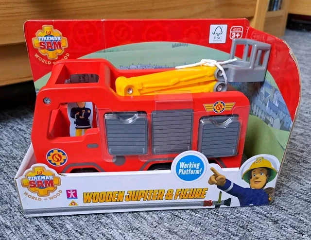 FIREMAN SAM WOODEN Jupiter & Figure Fireman Sam World of Wood Brand New ...