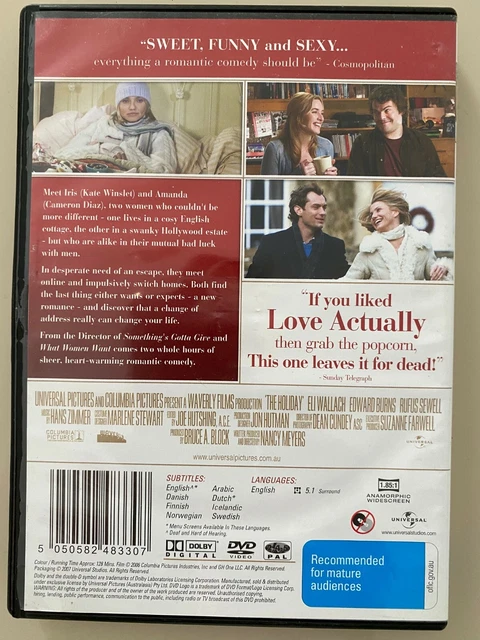 THE HOLIDAY DVD Cameron Diaz Kate Winslet Jude Law Jack Black EUR 4,45 ...