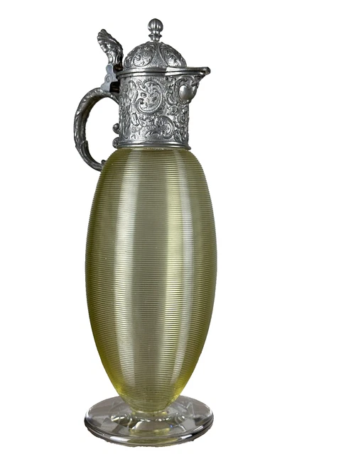 ANCIENNE AIGUIÈRE EN cristal verre réticulé renaissance carafe ...