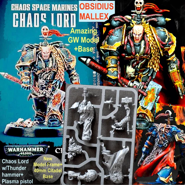 OBSIDIUS MALLEX: CHAOS LORD w/Hammer~SPACE MARINES~Games Workshop ...