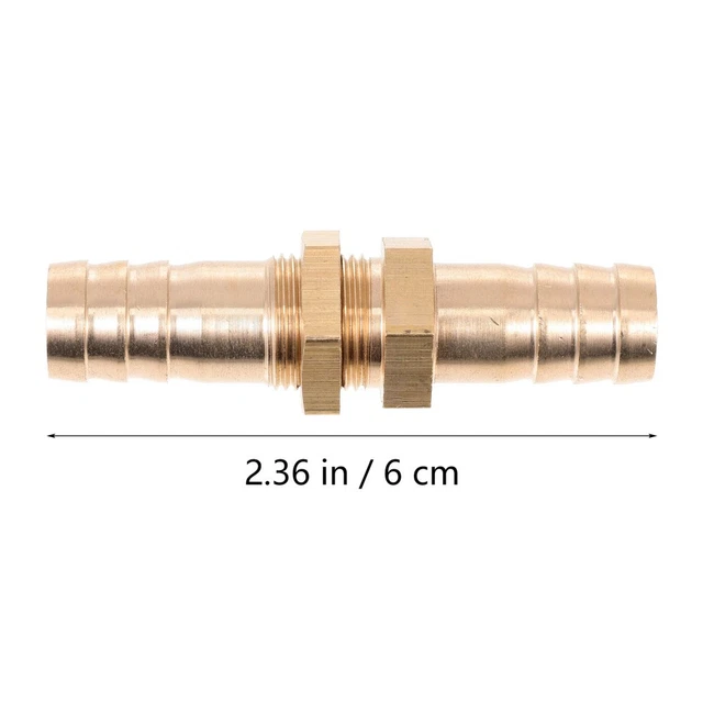 4 PCS BRASS Hose Coupler Air Hose Fittings Barb Connectors Male To Male ...