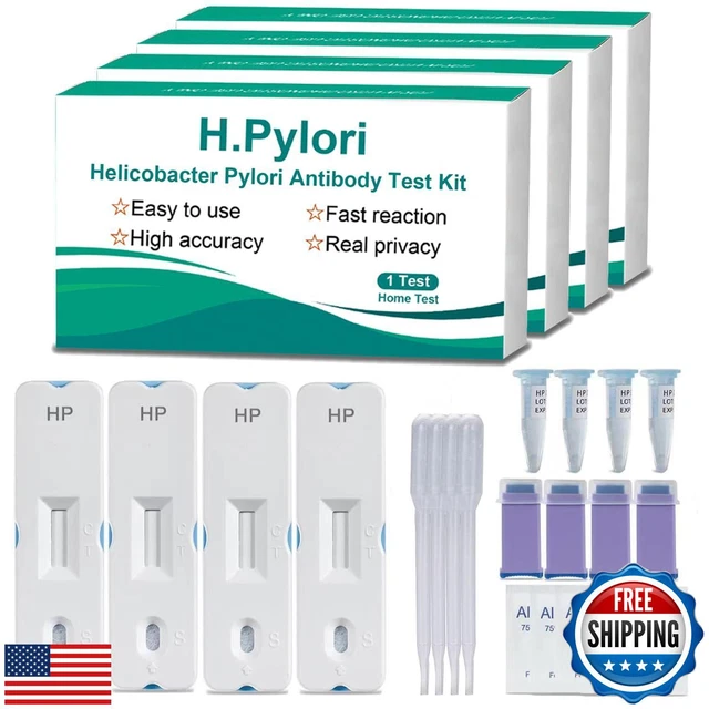H PYLORI TEST Kit, Helicobacter Pylori Test Kits at Home, 4 Tests H ...