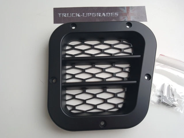 LAND ROVER DEFENDER 90, 110, Wing Side Vent, SATIN Black, RIGHT DRIVER ...