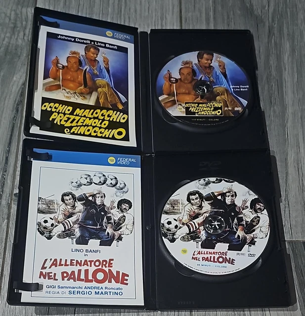 LOTTO 2 DVD Lino Banfi L'allenatore nel pallone + Occhio malocchio ...