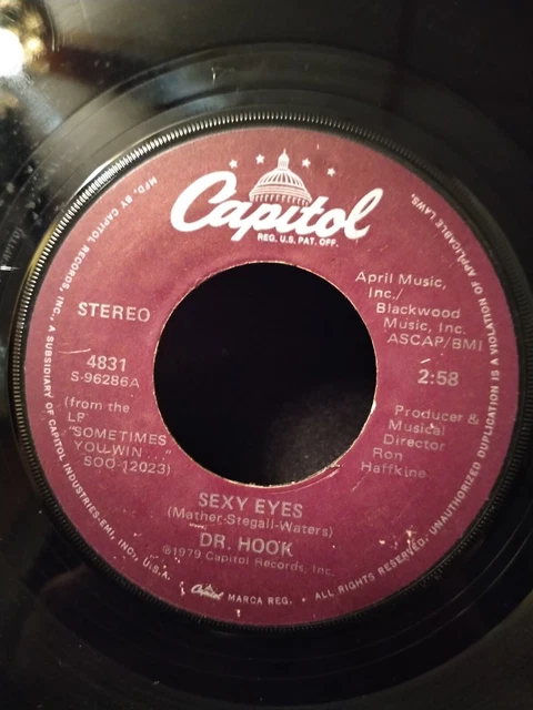 DR. HOOK SEXY Eyes b/w Help Me Mama 45-rpm Record $6.69 - PicClick CA