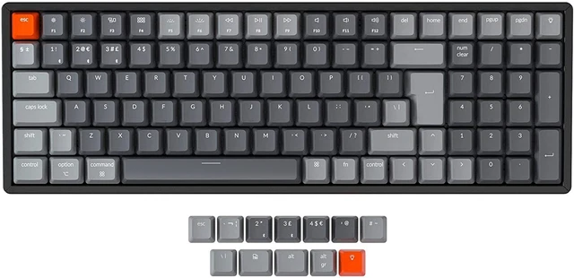 KEYCHRON K4 V2 Wireless Mechanical Bluetooth Keyboard RGB Aluminum ...