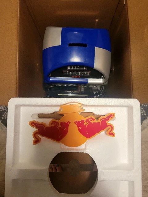 RED BULL MINI Fridge Gas Pump Refuel Cooler Refrigerator - New With box ...