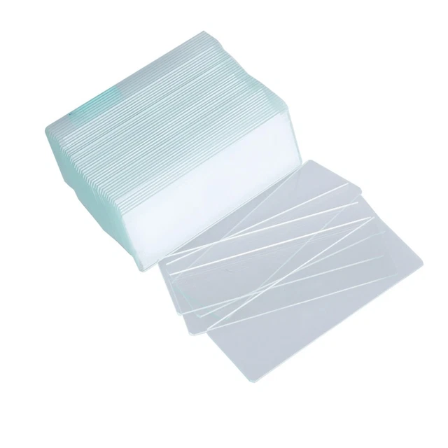 50 PCS MICROSCOPE Blank Glass Slides for Basic Biological Science ...
