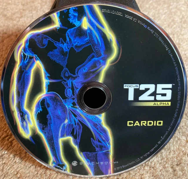 BEACHBODY FOCUS T25 Alpha Cardio Replacement Disc DVD Shaun T Fitness ...