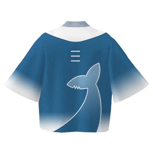 HOLOLIVE VTUBER GAWR Gura Cosplay Cloak Kimono Cardigan Robe Cospaly ...