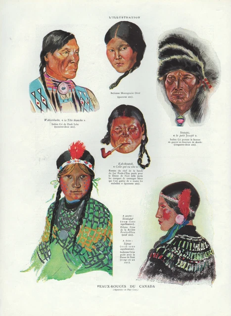 ANCIEN DOCUMENT LES INDIENS D 'AMERIQUE - " PEAUX ROUGES " 1931 - 10E ...