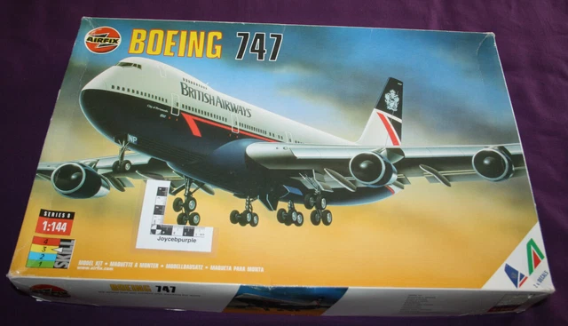 AIRFIX BOEING 747 1:144 scale model plane kit 08174. BA / Alitalia ...