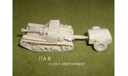 WWII ITALIAN L3/33 Flame Thrower Tank & Trailer- Resin Model Kit - I8 £ ...