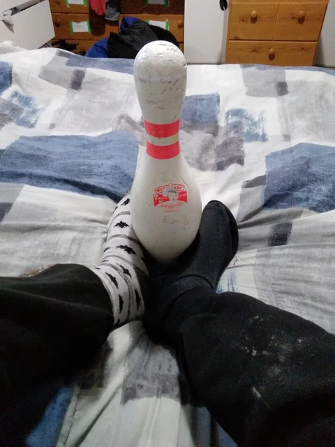 SINGLE BRUNSWICK BOWLING Pin-one 10 pin-used-Plastic Coated WIBC ABC ...