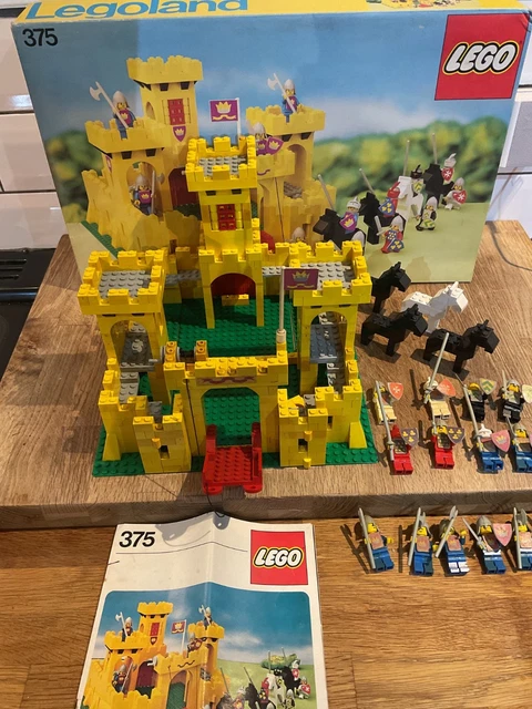 LEGO CASTLE: ULTRA Rare Yellow Castle Set 375. Boxed instructions all ...