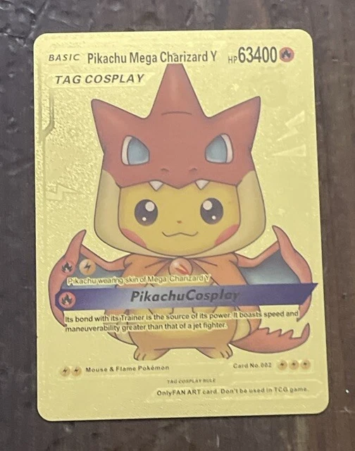 CARTA ORO GOLD card POKEMON Pikachu Mega Charizard Y gold card EUR 10 ...