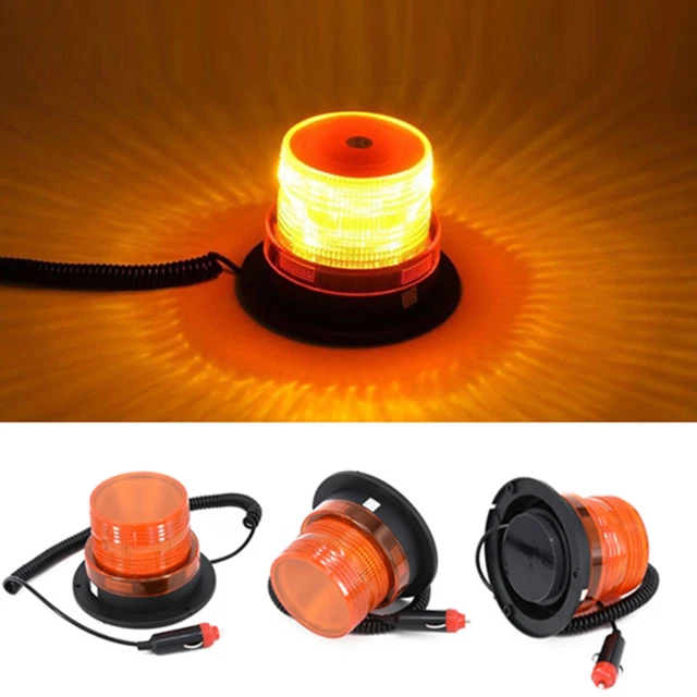 NEW LED WARNING-LIGHTS Emergency 12-24V Flashing Beacon Amber Strobe ...
